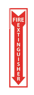 CVC-5090) Fire Extinguisher Sign (Arrow), Flat Sign on Rigid Pl ...